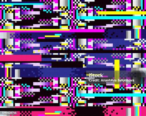 글리치 배경 화면 오류입니다 디지털 픽셀 노이즈 추상 디자인 장치 신호가 실패합니다 기술적 인 문제를 모니터링하십시오 0명에 대한 스톡 벡터 아트 및 기타 이미지 Istock