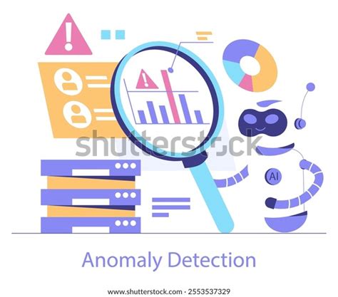 Ai Cybersecurity Concept Anomaly Detection Intelligent Stock Vector