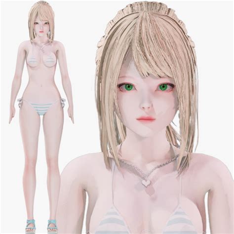 Modelo 3d Bikini 0004 Ue5 Unity Blender Animación Personaje