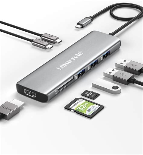 Amazon Com Lemorele Usb C Hub In Adapter Usb C Hub With K Hdmi Output W Power