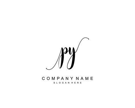 Initial PY Beauty Monogram And Elegant Logo Design Handwriting Logo Of Initial Signature