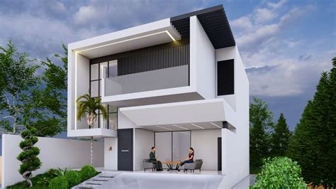 Modern Villa Modeled With Sketchup And Rendered With Lumion 3d Model Cgtrader
