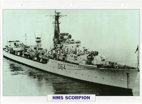 1946 Hms Scorpion Weapon Class Destroyer Ship Gb Warship Photograph
