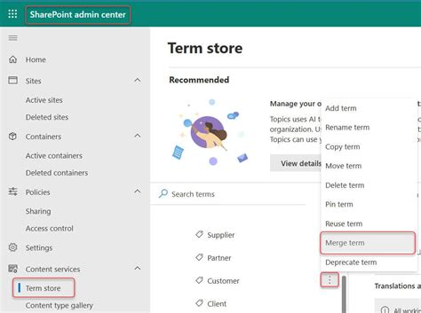 Merge Terms In Sharepoint Term Store