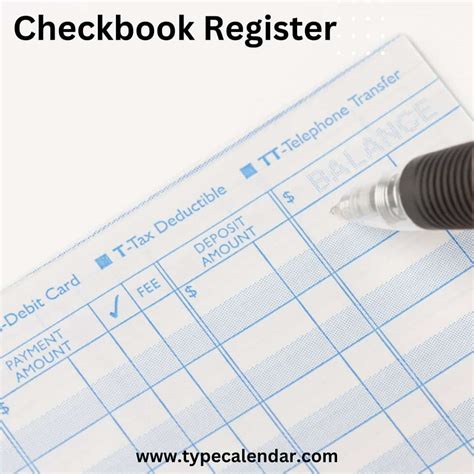 Checkbook Register Free Printable