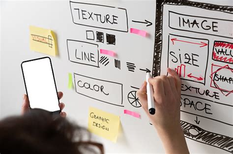 여성 웹 사이트 디자이너 크리에이티브 계획 응용 프로그램 개발 도면 템플릿 레이아웃 프레임 와이어 프레임 디자인 스튜디오 사용자 경험 개념 개념에 대한 스톡 사진 및 기타