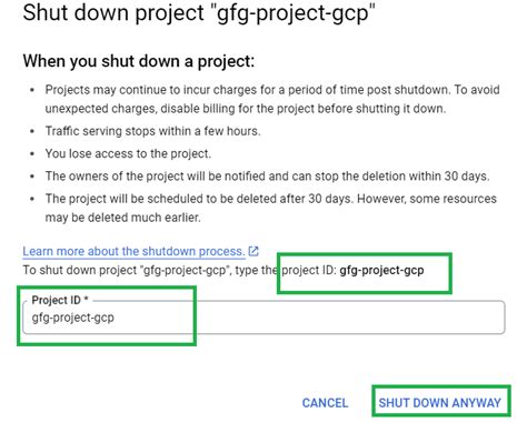 How To Delete Project In Gcp Geeksforgeeks