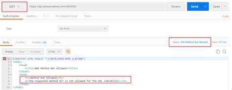 Php The Requested Method GET Is Not Allowed For The Amazon Skill Management API Stack