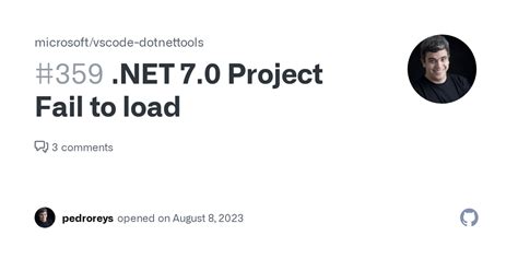 Net 70 Project Fail To Load · Issue 359 · Microsoftvscode Dotnettools · Github