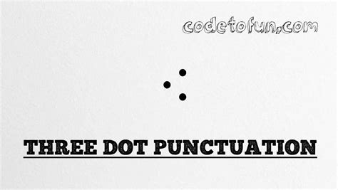 HTML Entity Three Dot Punctuation CodeToFun