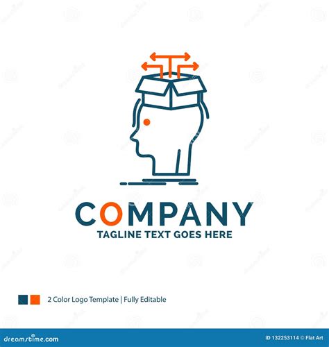 Data Extraction Head Knowledge Sharing Logo Design Blue And Stock Vector Illustration Of