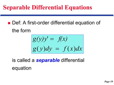 First Order Differential Equations Ppt