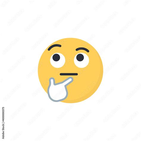 Thinking Face Stock Vector Adobe Stock