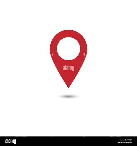 Vector Of Red Map Pointer Icon GPS Location Symbol Flat Design Style