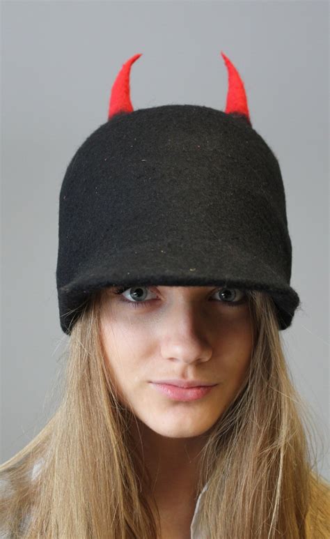Felt Hat Cap Devil Hats Felt Hat Crazy Hats