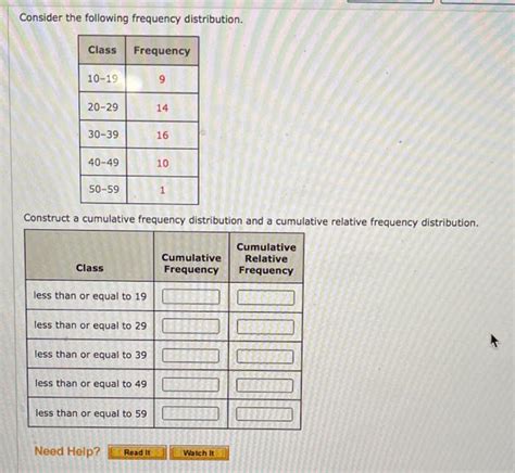 Solved Consider The Following Frequency Distribution Class