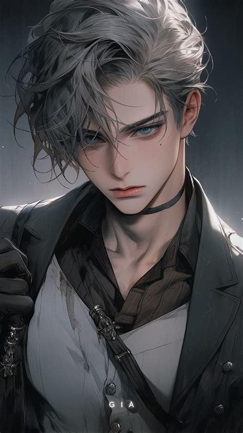 Anime Guy Eyes Looking Down