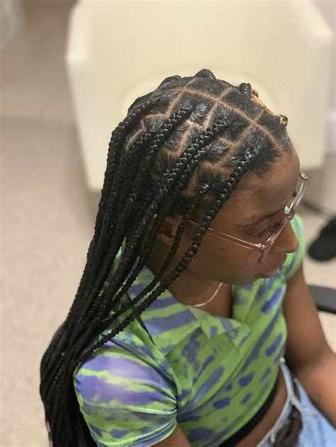 Pin By Ssc Hair Studio On Knotless Box Braids Hair Styles Beauty