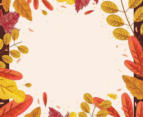 Fall Background Border Template Vector Art And Graphics