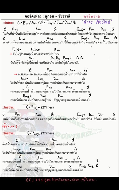Learn Guitar Chords With Thai And English Words