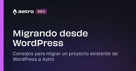 migrando desde wordpress docs