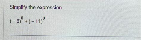 Solved Simplify The Expression Chegg Com