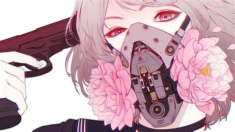 Cute Anime Girl Gun Wallpaper Anime Girls Gun Snow Ault Rifle Maid