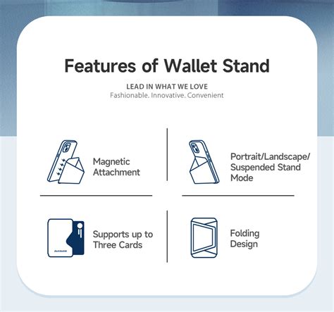 Duxducis Magnetic Pu Leather Wallet Stand