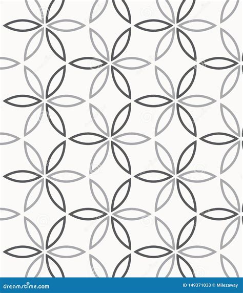 Vector Pattern Repeating Geometric Abstract Flower Stock Vector Illustration Of Flora