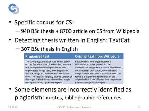 Automatic Plagiarism Detection System For Specialized Corpora Ppt