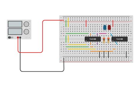 Circuit Design Half Adder Using Nand Gate Tinkercad