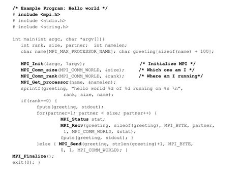 Ppt Mpi A User Level Message Passing Interface Powerpoint