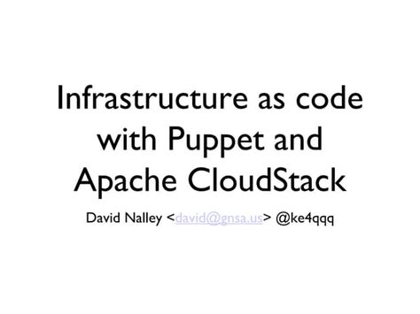 Puppet And Cloudstack Ppt