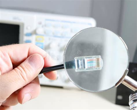 Lan Connector Check Stock Image Image Of Connect Information 91844229