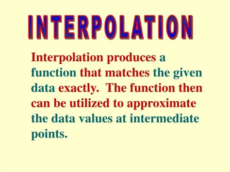 Ppt Interpolation Powerpoint Presentation Free Download Id396870
