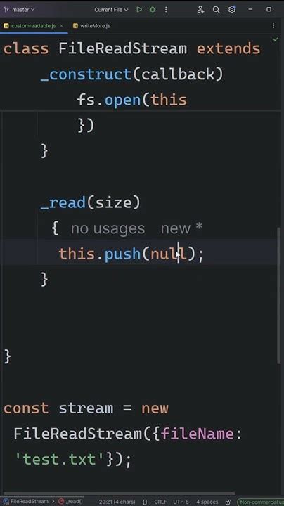 Read Method In The Custom Readable Class Using Nodejs Streams Youtube