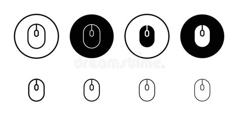 Mouse Icon Outline Vector For Web Ui Stock Illustration Illustration Of Button Editable