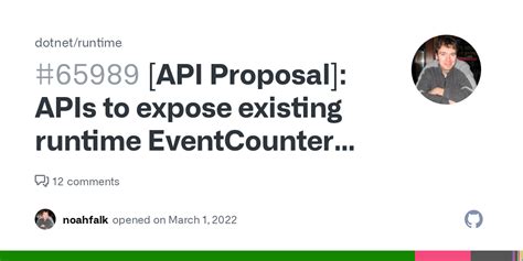 Api Proposal Apis To Expose Existing Runtime Eventcounter Data · Issue 65989 · Dotnet