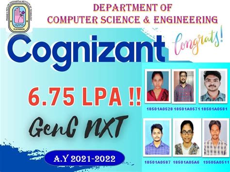 Pvpsit Cse Department On Linkedin Cognizant Pvpsit