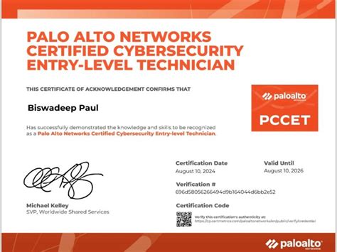Biswadeep Paul On Linkedin Im Happy To Share That Ive Obtained A New Certification Palo Alto