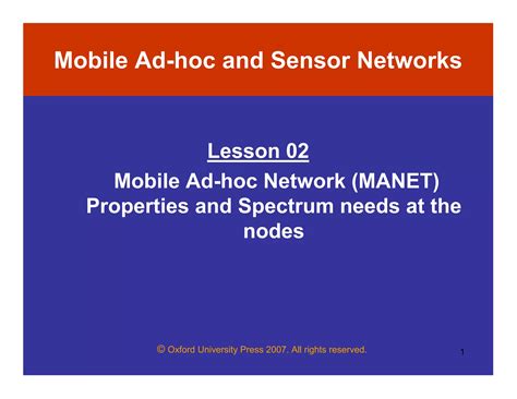 Mobile Ad Hoc And Sensor Networks Ppt
