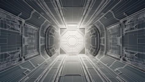 Futuristic Abstract Design With Light And Geometric Patterns Premium Ai Generated Image