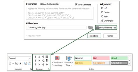number formats excel add in