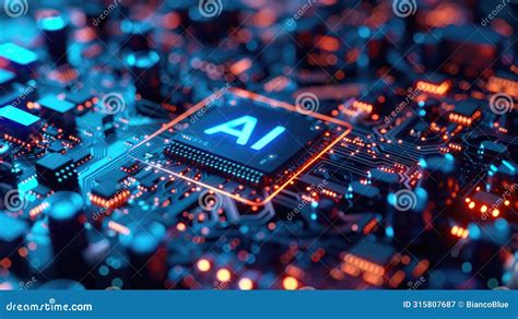 Artificial Intelligence And Ai Technology Concept Processor Chip