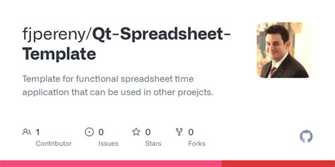GitHub Fjpereny Qt Spreadsheet Template Template For Functional Spreadsheet Time Application