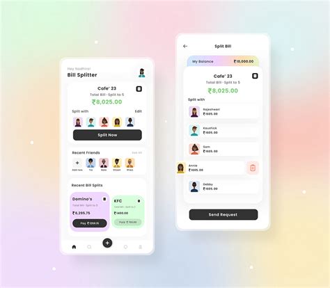 Bill Splitter App By Nadhira Ishrath On Dribbble