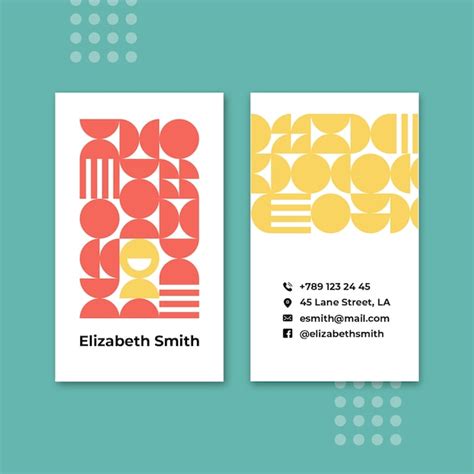 Premium Vector Flat Design Geometric Pattern Business Card