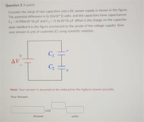 Solved Consider The Setup Of Two Capacitors And A DC Power Chegg Com