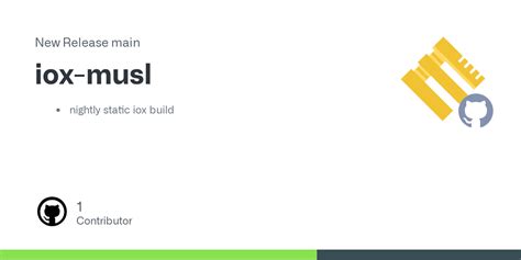 Release Iox Musl · Metricoiox Community · Github