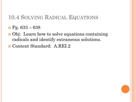 PPT Radical Expressions And Equations PowerPoint Presentation Free Download ID